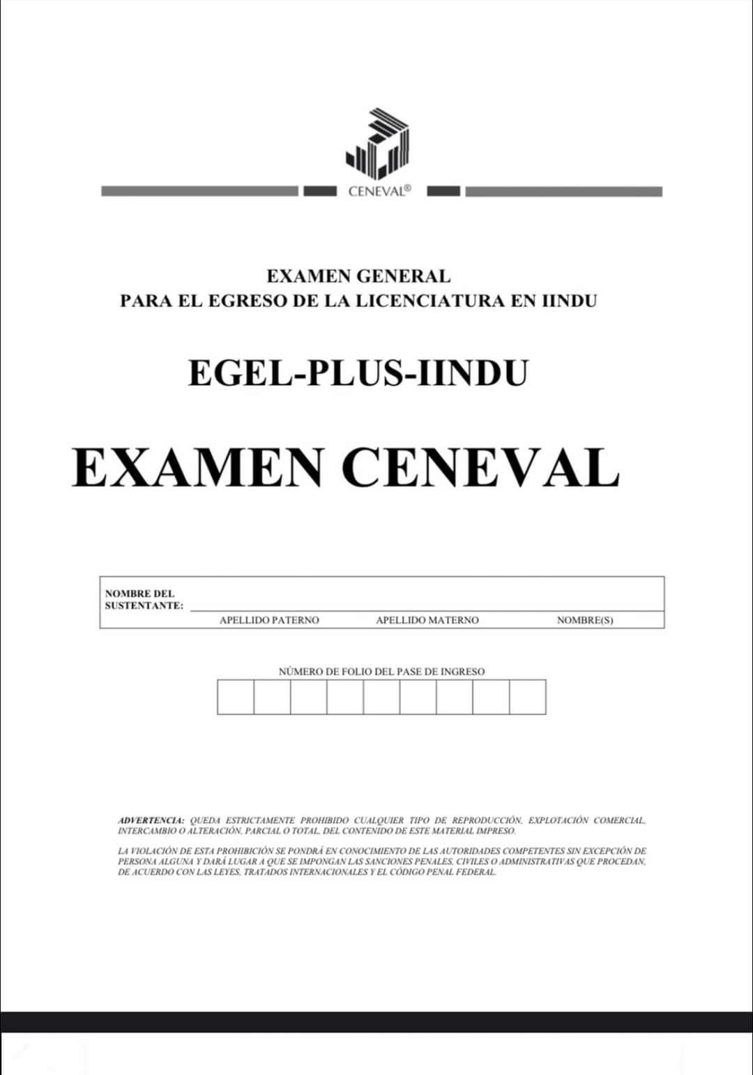Guía Ceneval Egel Plus Ingeniería Industrial